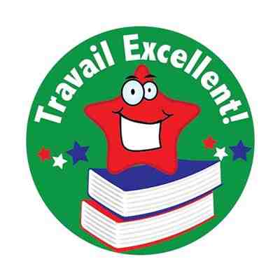 J'aime La Papeterie Travail Excellent autocollants