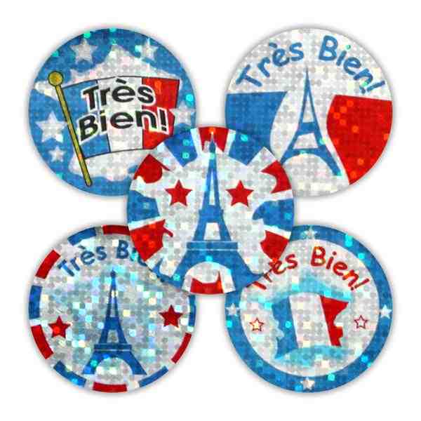 J'aime La Papeterie Très bien autocollants brillants